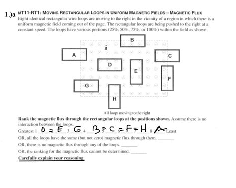 Solved 1a Mt11 Rt1 Moving Rectangular Loops In Uniform
