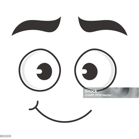 Expression Of Openness And Trust Cartoon Face Vector Illustration Cute Funny Angry Happy Smiling