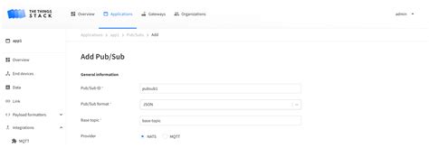 NATS Client The Things Stack For LoRaWAN