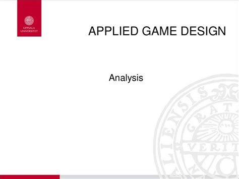 Applied Game Design Analysis
