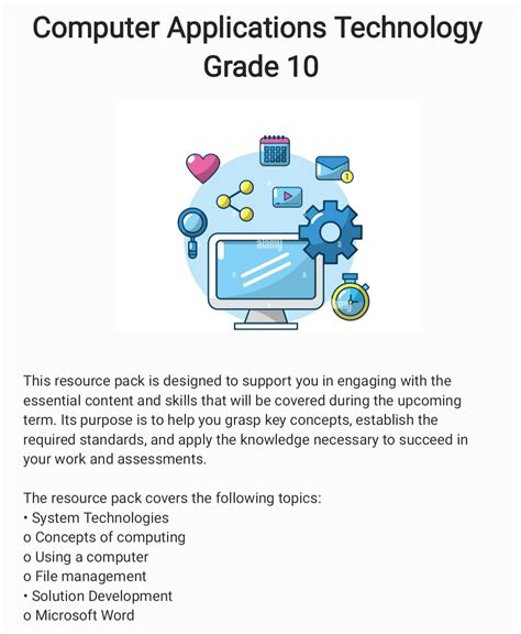 Grade 10 Computer Applications Technology Revision Classroom101