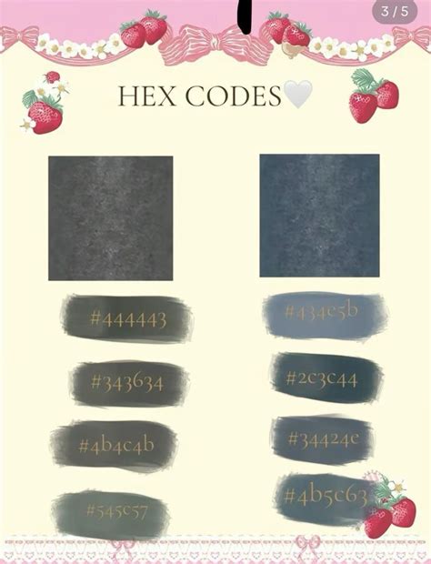 dti patterns and their colours in 2025 hex colors color coding notes
