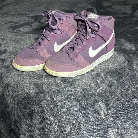 Nike Dunk High Violet Size 7 Youth These Were Worn Depop