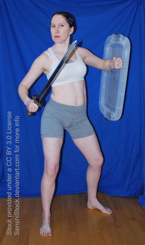 Alert [sword Shield Pose Reference] By Senshistock On Deviantart