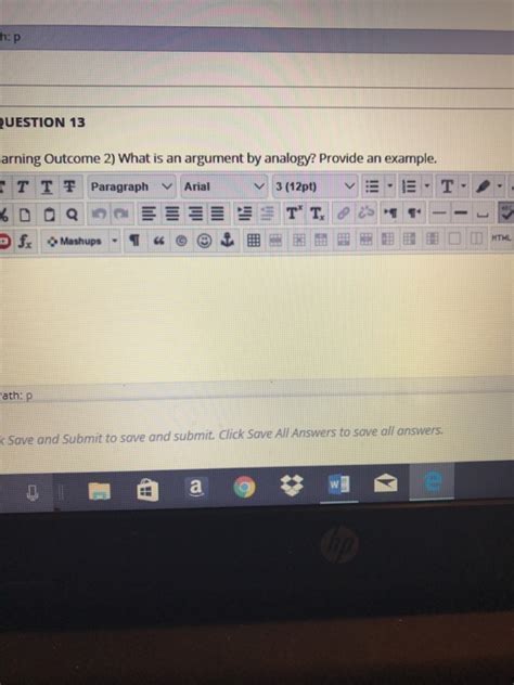 Solved What Is An Argument By Analogy Provide An Example Chegg Com