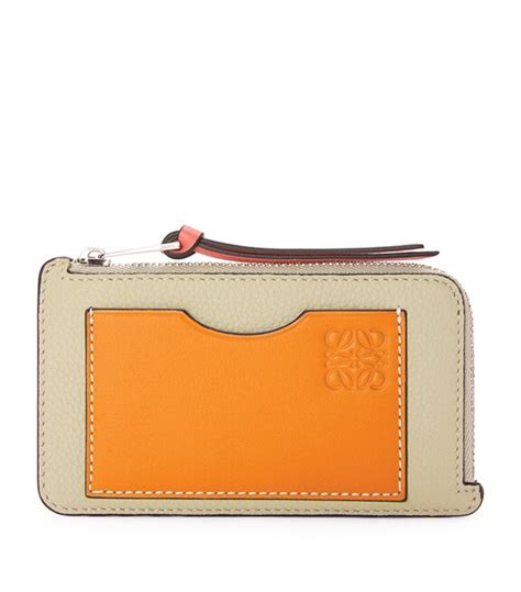 Loewe Beige Leather Coin Card Holder Harrods Uk