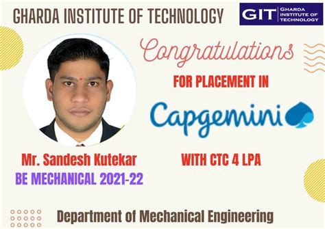 Placements Capgemini Git Capgeminiengineering Sandesh Kutekar