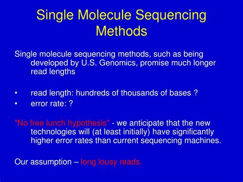 Ppt Sequence Assembly For Single Molecule Methods Powerpoint
