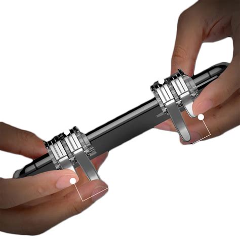 Pair W New Six Finger Phone Gaming Trigger L R Shooter Controller Mobile Game Fire Button
