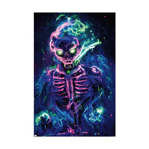 Allposters Wumples Neon Skeleton Poster