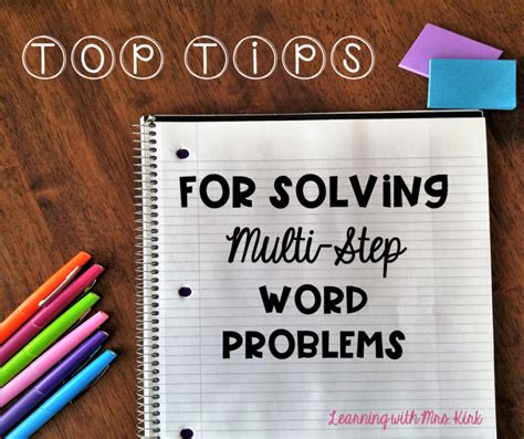 How To Solve Multi Step Word Problems