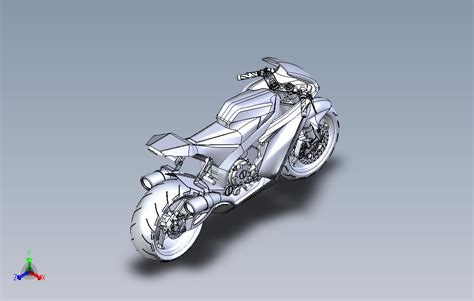 1摩托车3d模型 parasolid 模型图纸免费下载 懒石网