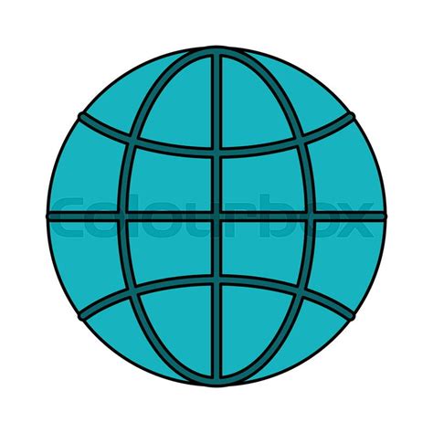 Earth Globe Diagram Icon Image Vector Illustration Design Colourbox