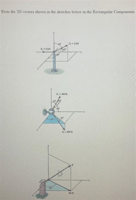 Solved Write The D Vectors Shown In The Sketches Below In Chegg