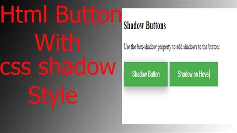 How To Create A Shadows Button Only Using Html And Css 2021 Css