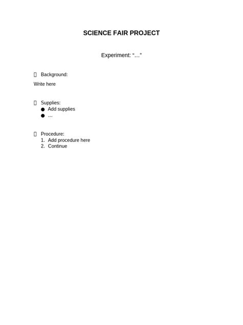Experiment Template Pdf