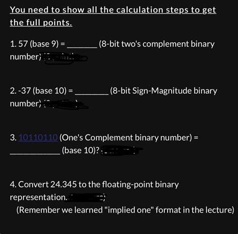 Solved You Need To Show All The Calculation Steps To Get The
