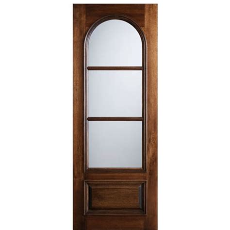 Hoelscher Mahogany Wood Tdl 3 Lite Circle Lite 1 Exterior Single Door