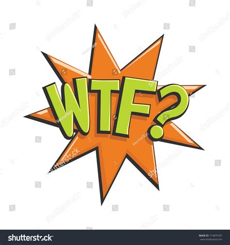 Comic Speech Bubble Expression Text Wtf: vector de stock (libre de regalías) 714879187 ...
