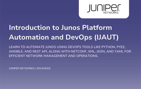 Introduction To Junos Platform Automation And Devops Ijaut Datacipher