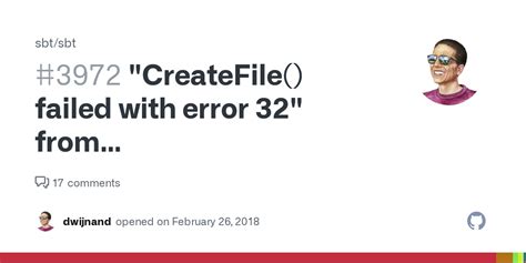 createfile failed with error 32 from io getmodifiedtimeorzero on