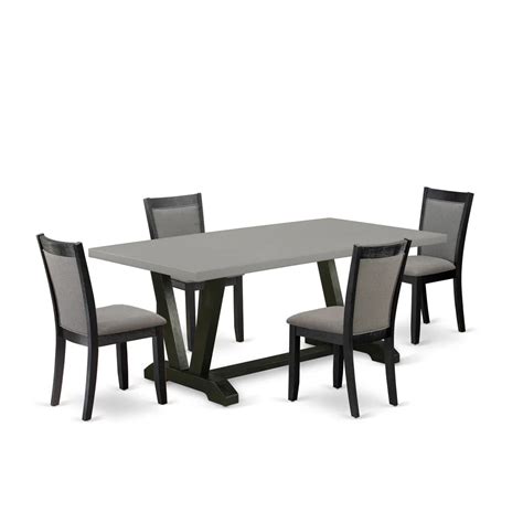 East West Furniture V697mz650 5 5 Piece Dining Set Includes A Rectangl