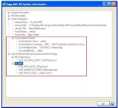 How To Determine Whether The Sage ERP Screen Is Customized