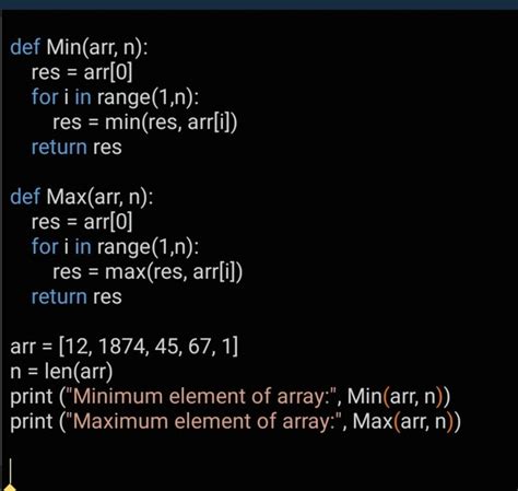 Programs To Find Maximum And Minimum Value From Given Array Abhishek