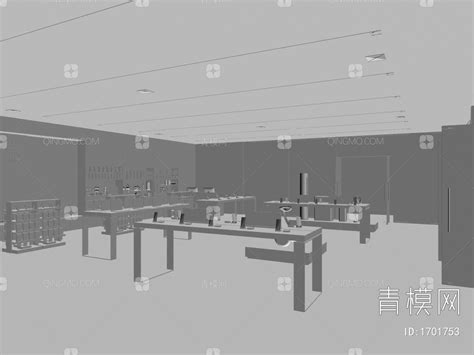 【商场商铺3d模型】 现代vr有灯光有贴图max2016商场商铺3d模型下载 Id1701753 免费3dmax模型库 青模3d模型网