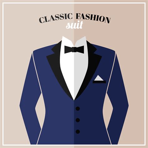 Classic Tuxedo Suit With Bow 435269 Vector Art At Vecteezy