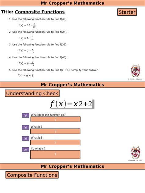 year 9 composite functions pdf