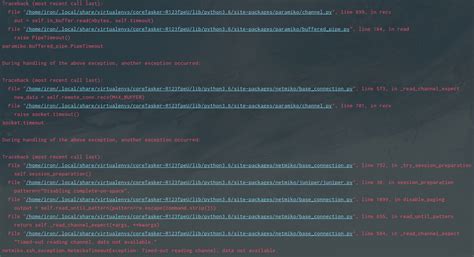 Netmiko Ssh Exception NetmikoTimeoutException Timed Out Reading Channel Data Not Available
