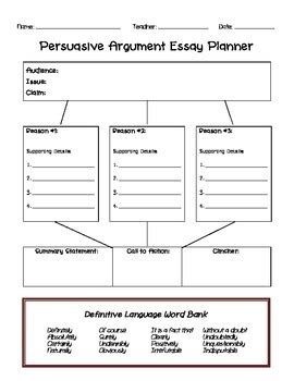 Mla Graphic Organizer For Argumentative Essay