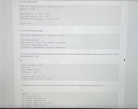 Solved 726 Lab Program Online Shopping Cart Part 2
