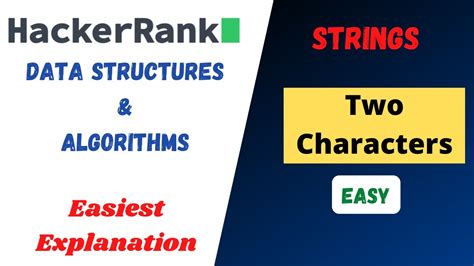 Two Characters Hacker Rank Problem Solving Algorithms Strings In Hindi YouTube