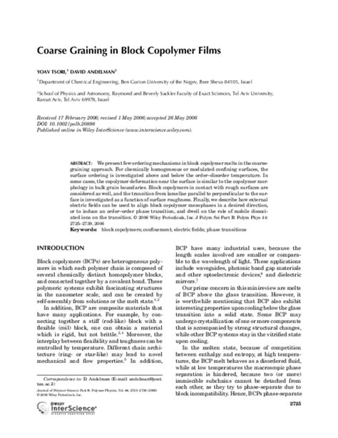 Pdf Shear Alignment Of Standing Block Copolymer Lamellae In Thin Films M Keaton
