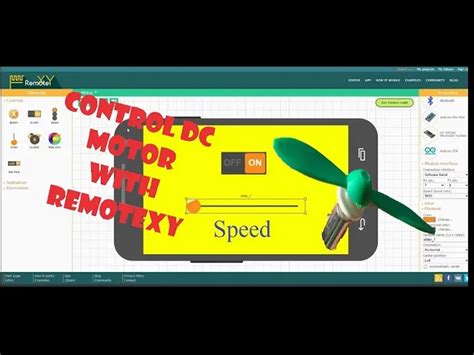 remotexy application control dc motor from smartphone using arduino bluetooth and remotexy app
