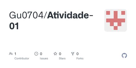 Github Gu0704atividade 01