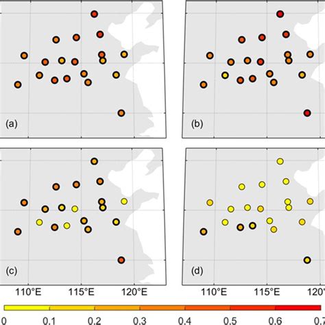 Correlation Coefficients Between Summer Precipitation Series For 19