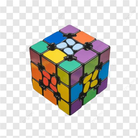 Colourful Puzzle Cube With Many Pieces On Show Colourful Puzzle Cube