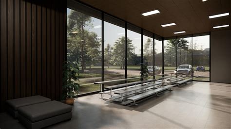 Premium Photo Indoor Baseball Simulator 3d Render