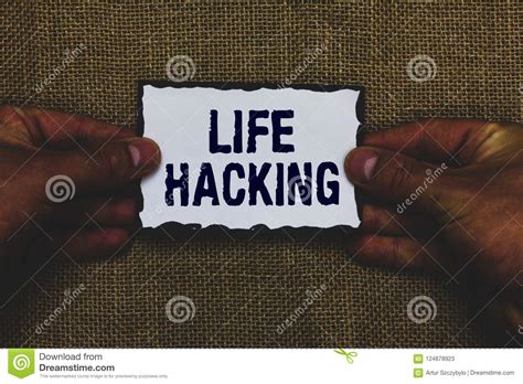 Handwriting Text Life Hacking Concept Meaning Simple And Clever