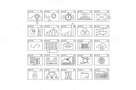 web design and development icons