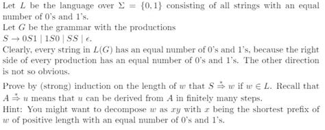 Solved Let L Be The Language Over Sigma 0 1 Consisting