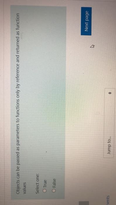Solved Objects Can Be Passed As Parameters To Functions Only Chegg