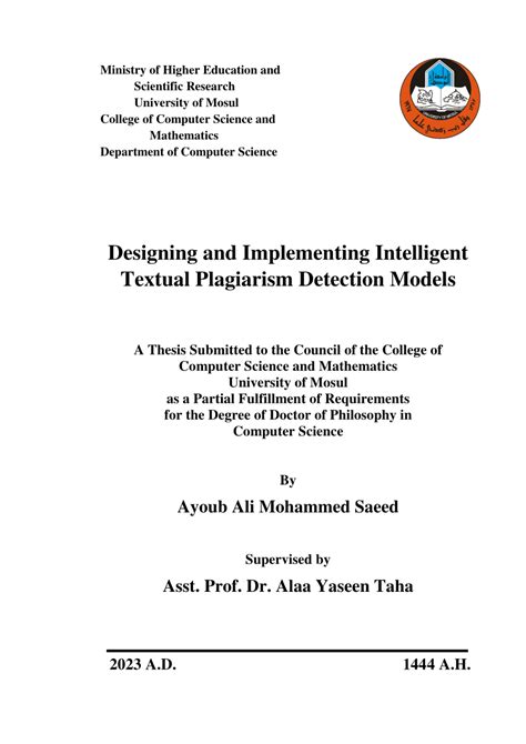 Pdf Designing And Implementing Intelligent Textual Plagiarism