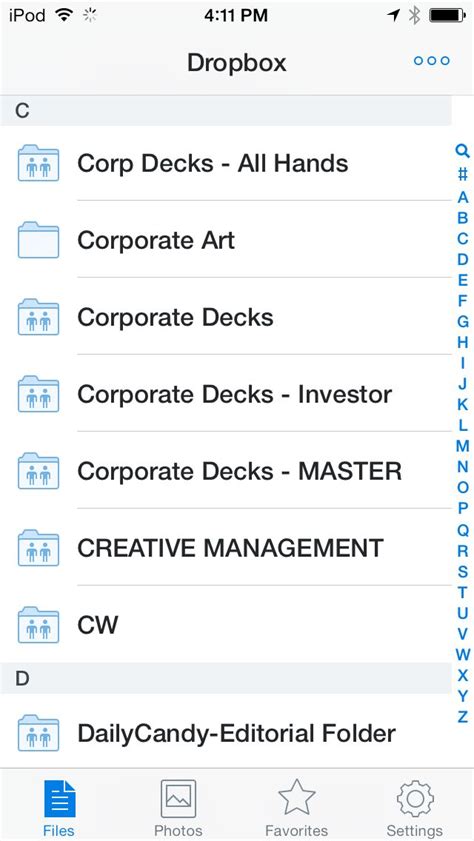 Dropbox Dropbox Navigation Custom