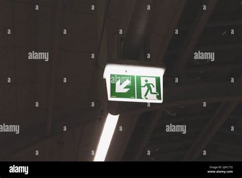 Exit Sign Hanging On Ceiling Hi Res Stock Photography And Images Alamy