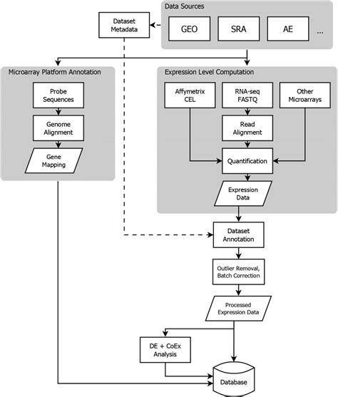 flowchart showing the flow of data from ncbi gene expression omnibus