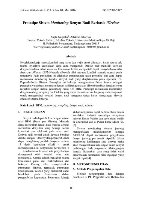 PDF Prototipe Sistem Monitoring Denyut Nadi Berbasis Wireless